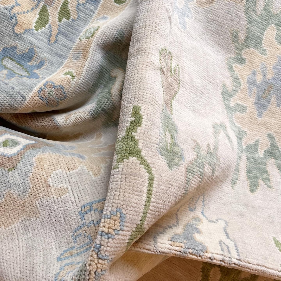 Modern Oushak Rug, Nursery Rug, Handmade Rug, Living Room Rug, Dining ...