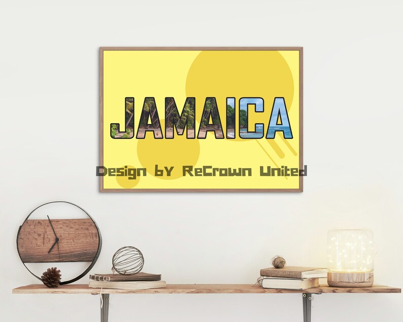 Jamaica Printable Text Frame Jamaica Wall Art Modern - Etsy