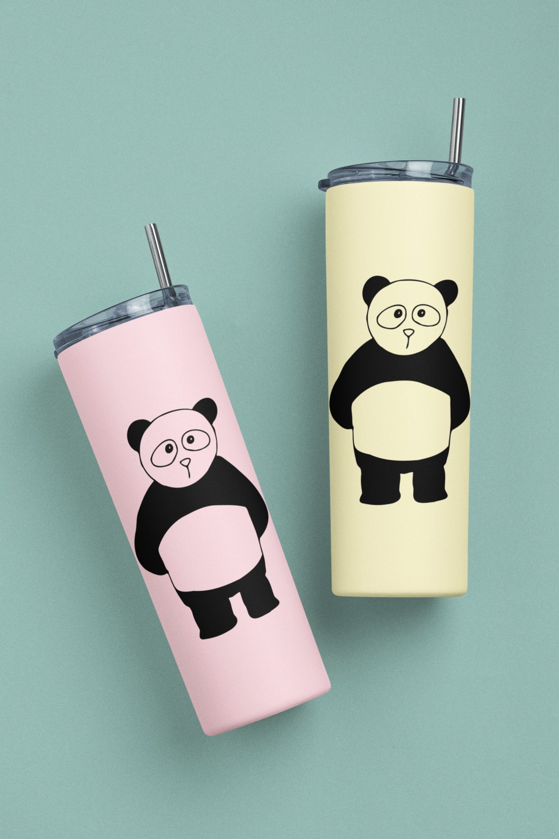 Sad Cute Panda Bear SVG Printable Circut Sticker Motif Editable Svg ...