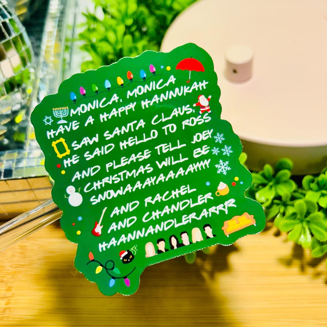 Friends Christmas Song Sticker, Pheobes Holiday Song Sticker, Monica ...