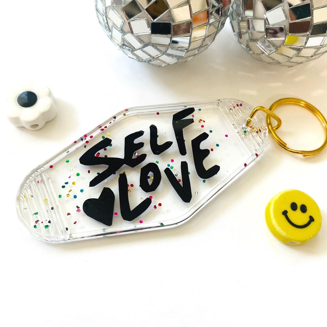 Self Love Motel Keychain, Retro Hotel Keychain, Key Charm, Handmade ...