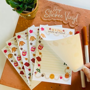 Fall Style Notepad, in a Fall State of Mind, Cute Fall Drawings ...