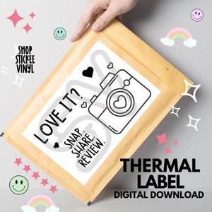 Thermal Label Digital Download, 4x6 PNG Label, Snap Share Review ...