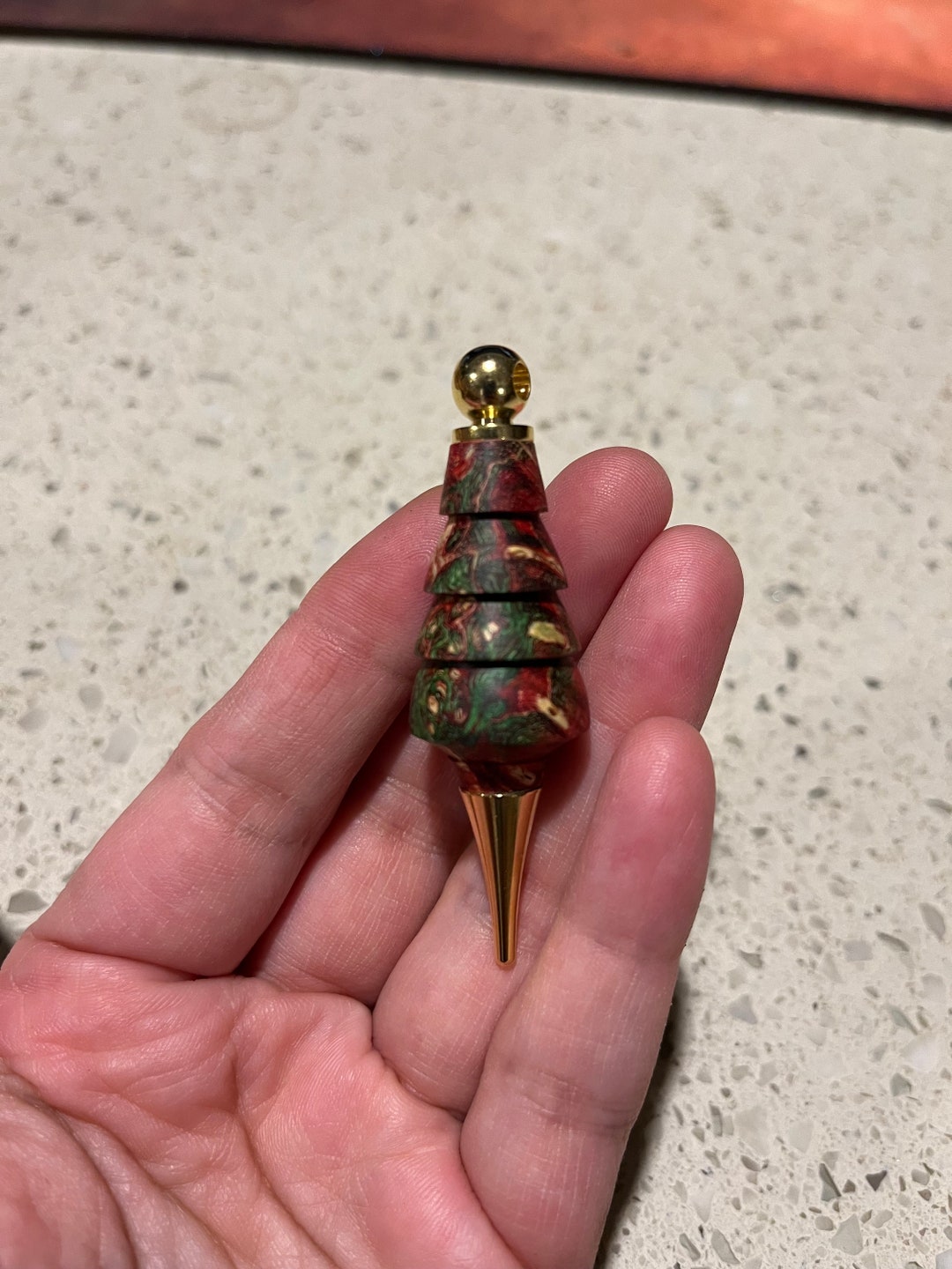 Red & Green Maple Burl Tree Ornament - Etsy