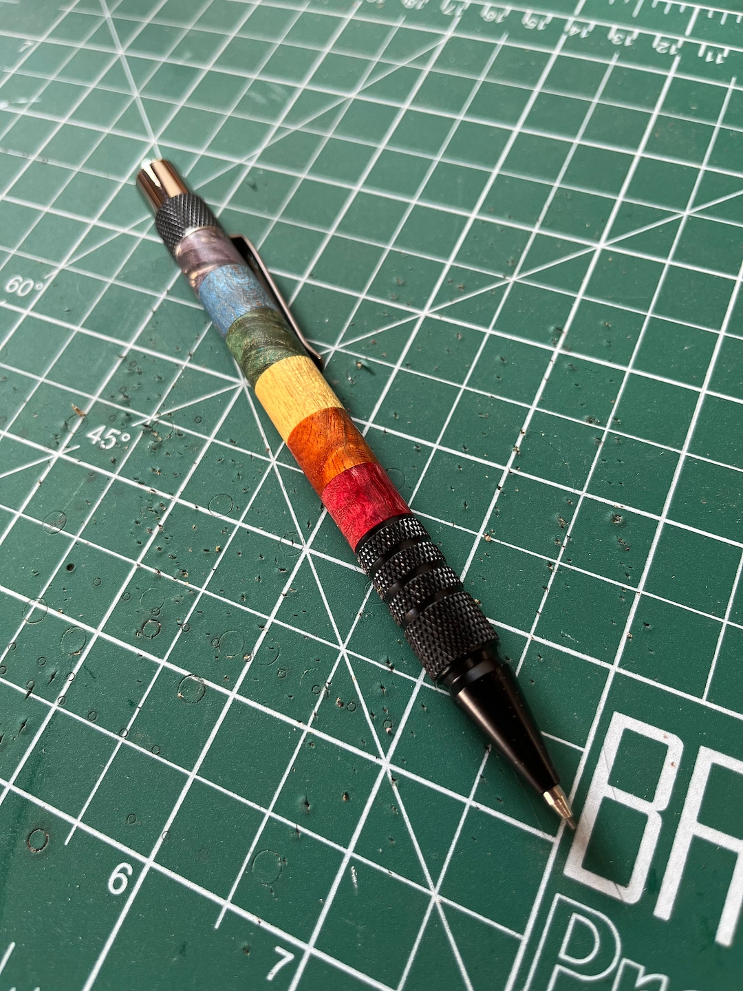 Black EDC Stabilized Segmented Gay Pride Pencil - Etsy