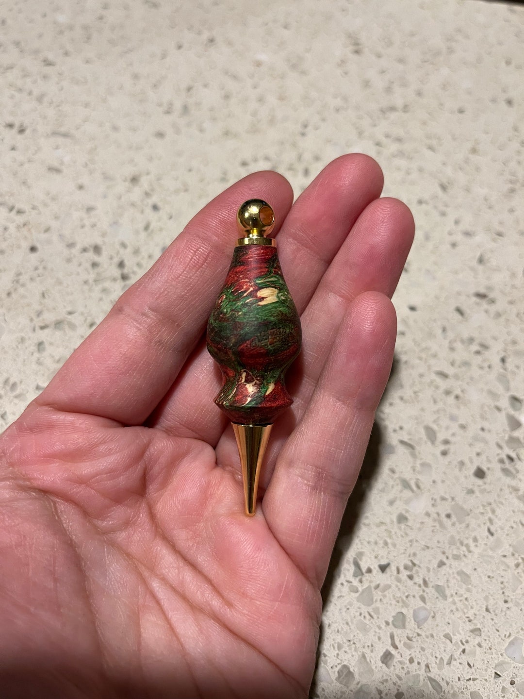 Red & Green Maple Burl Tree Ornament - Etsy