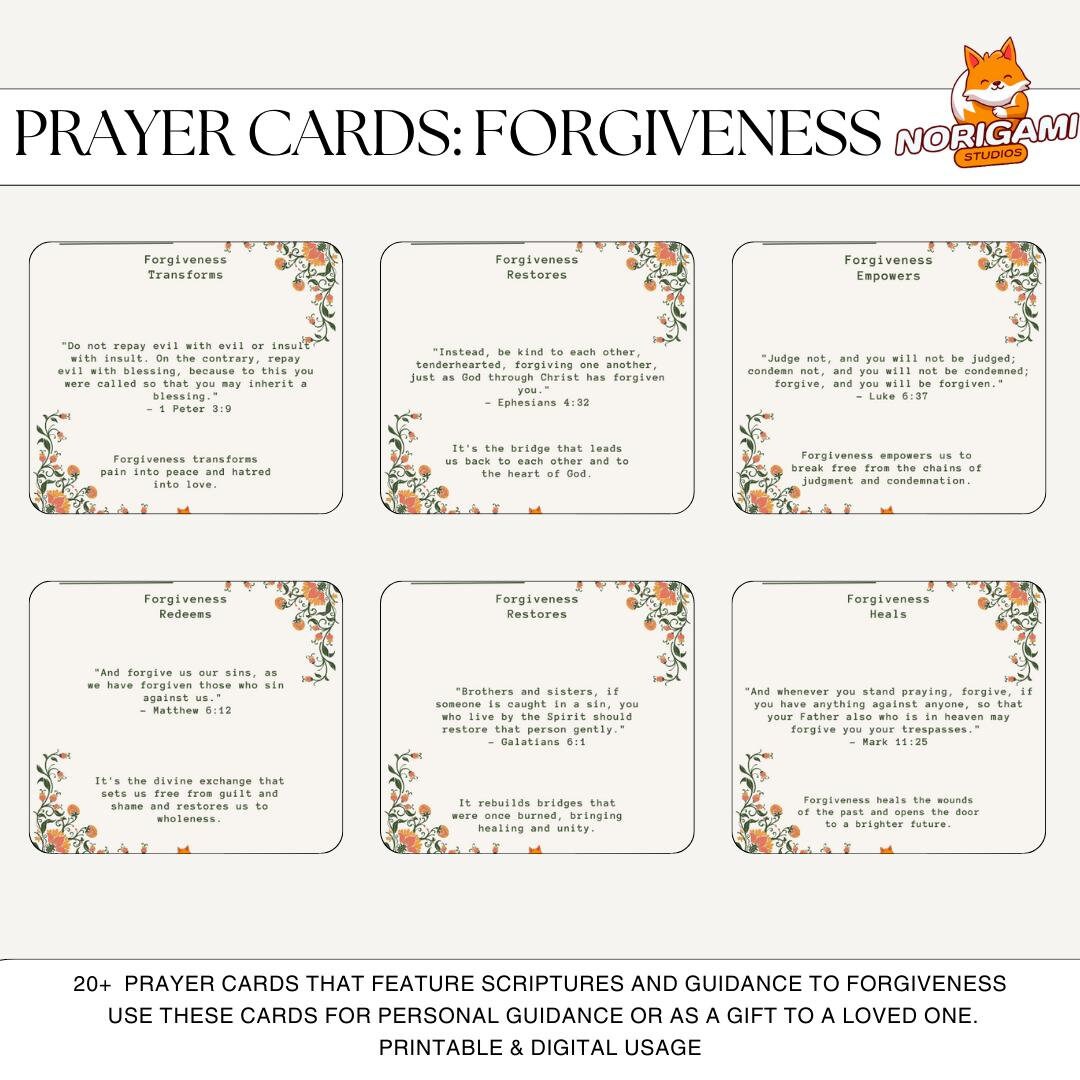 20 Encouraging Bible Verses | Forgiveness | Digital Download Printable ...