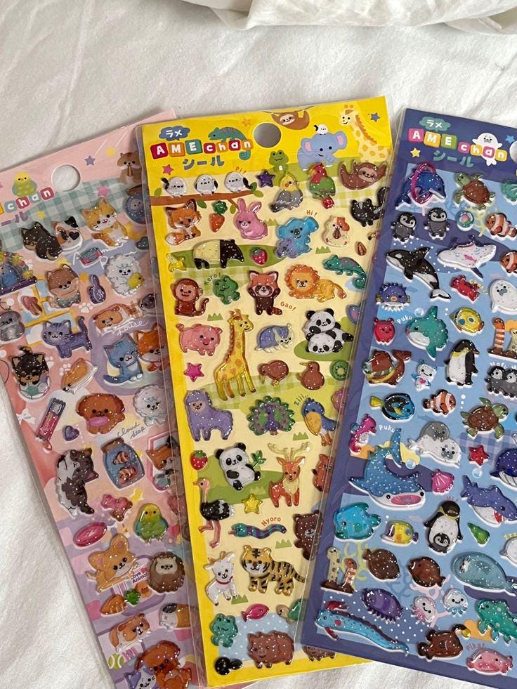 Random Mini Sticker Sheets (3 Sheets) - Etsy