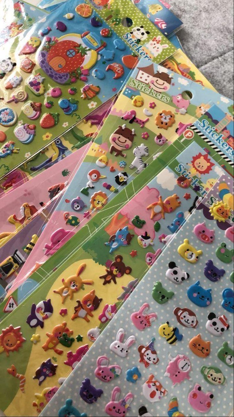 Random Mini Sticker Sheets 3 Sheets - Etsy