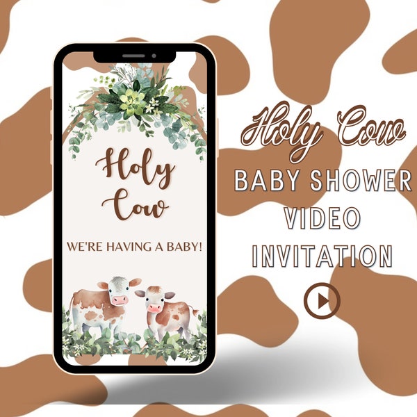 Holy Cow Baby Shower Invitation - Etsy