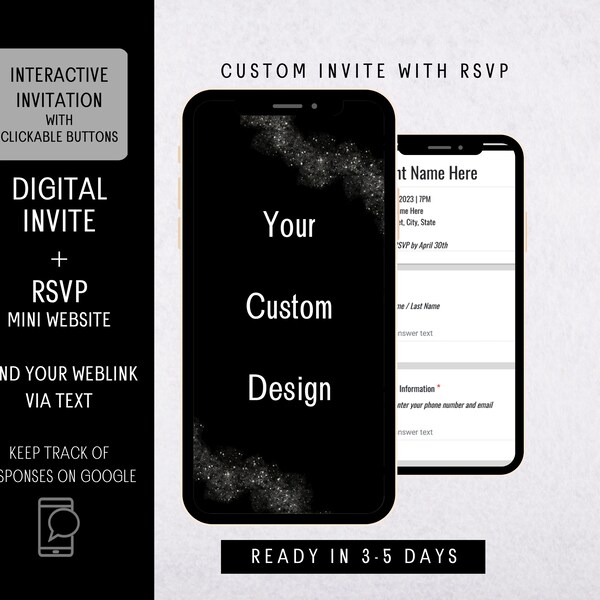 Digital Interactive Wedding Invitation - Etsy