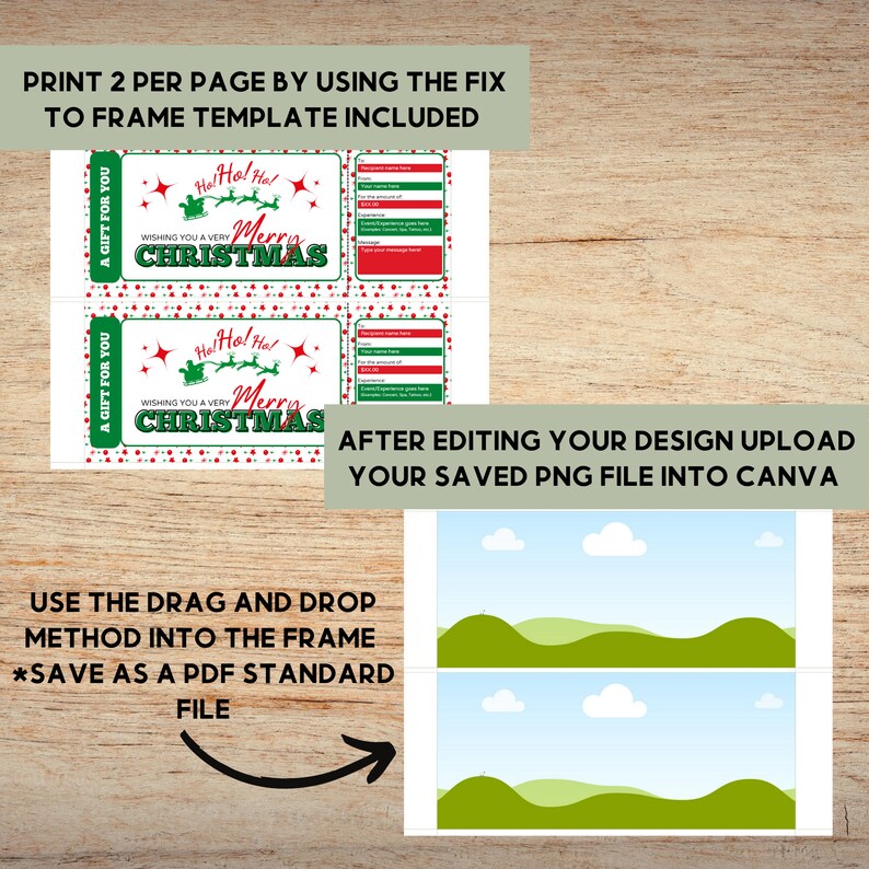 Printable Christmas Gift Certificate, Editable Gift Certificate ...