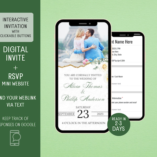 Interactive Digital Invitations - Etsy