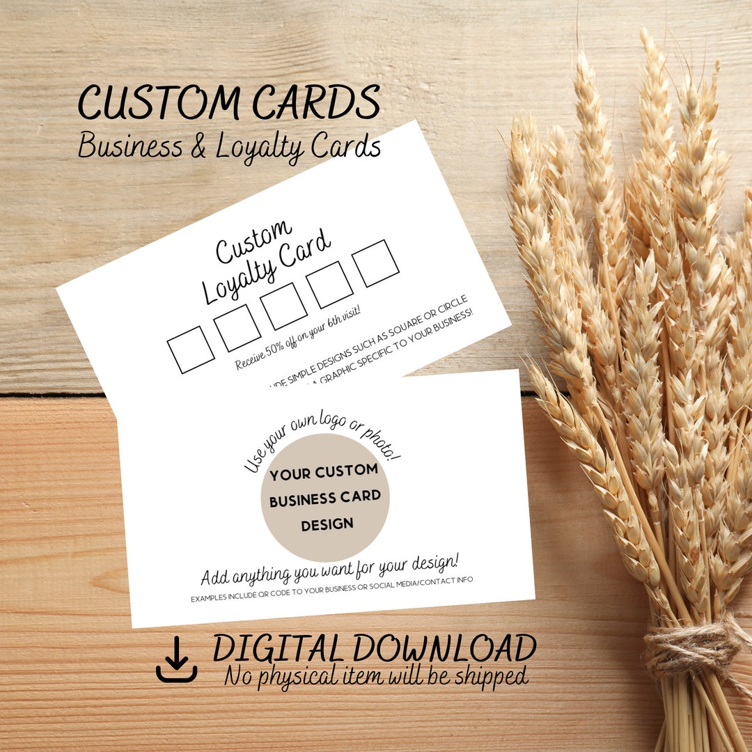 Custom Business and Loyalty Card, Create Your Own Design, QR Business ...