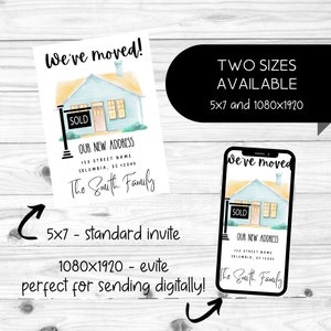Moving Announcement Card Template, Address Change, We've Moved, New ...