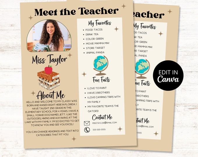 EDITABLE Meet the Teacher Template, Teacher Newsletter, Back to School ...