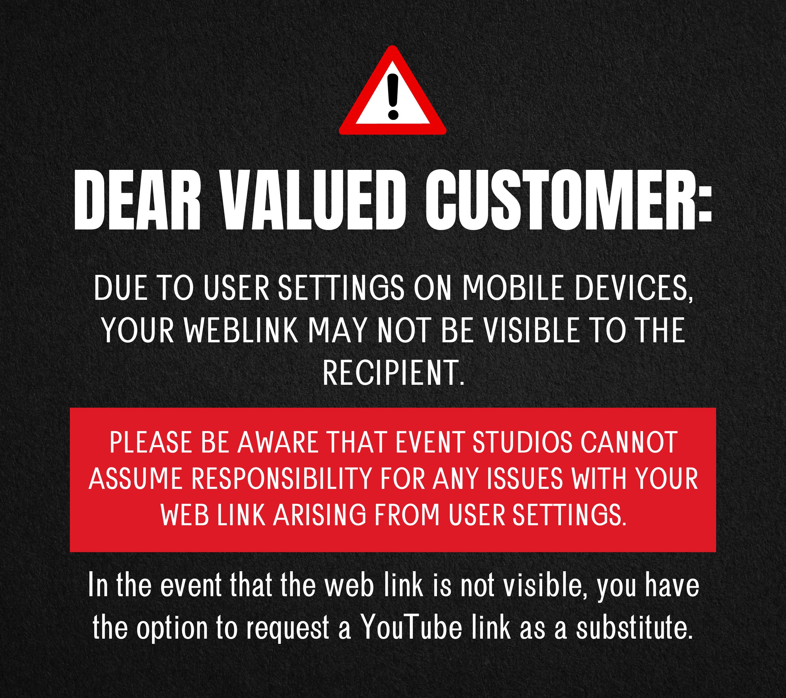 WEBLINK Add a Direct Link to Watch Your Video Add on for Video Orders ...
