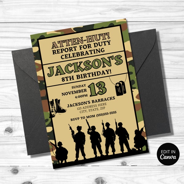 Soldier Theme Party - Etsy