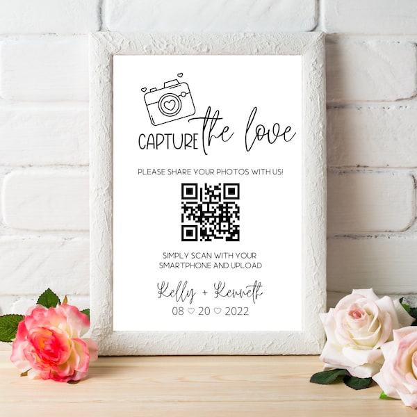 Qr Code Sign Wedding Template - Etsy Ireland