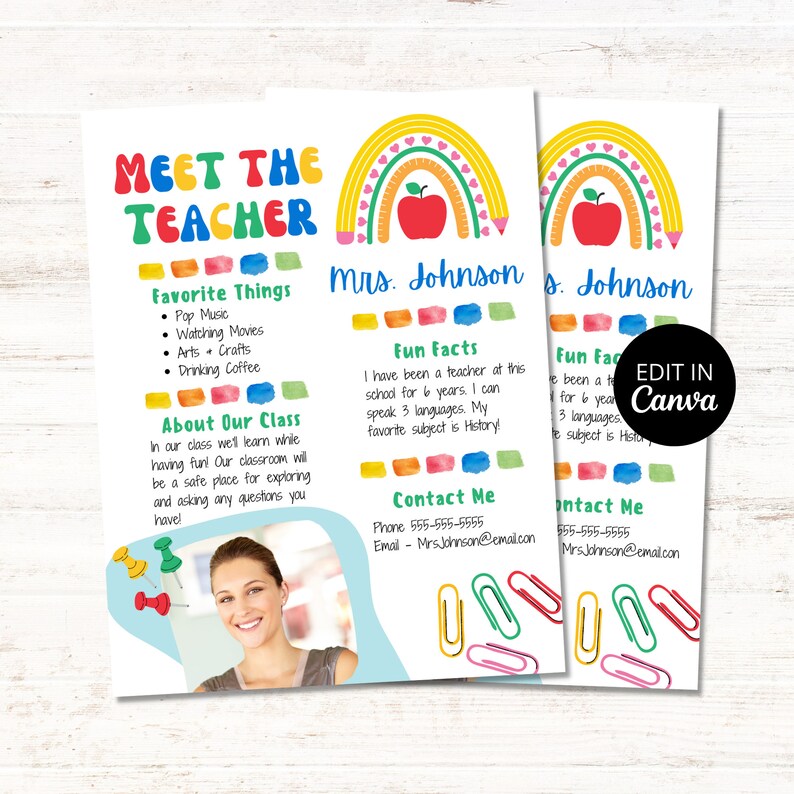 EDITABLE Meet the Teacher Template, Teacher Newsletter, Back to School ...