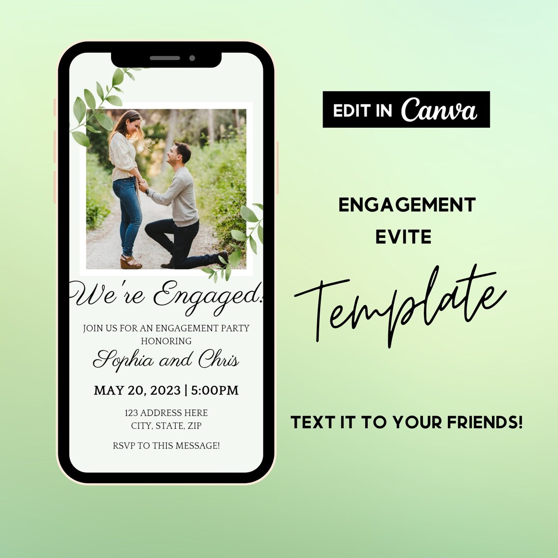 Engagement Evite, Engagement Announcement, Engagement Party, Evite With ...