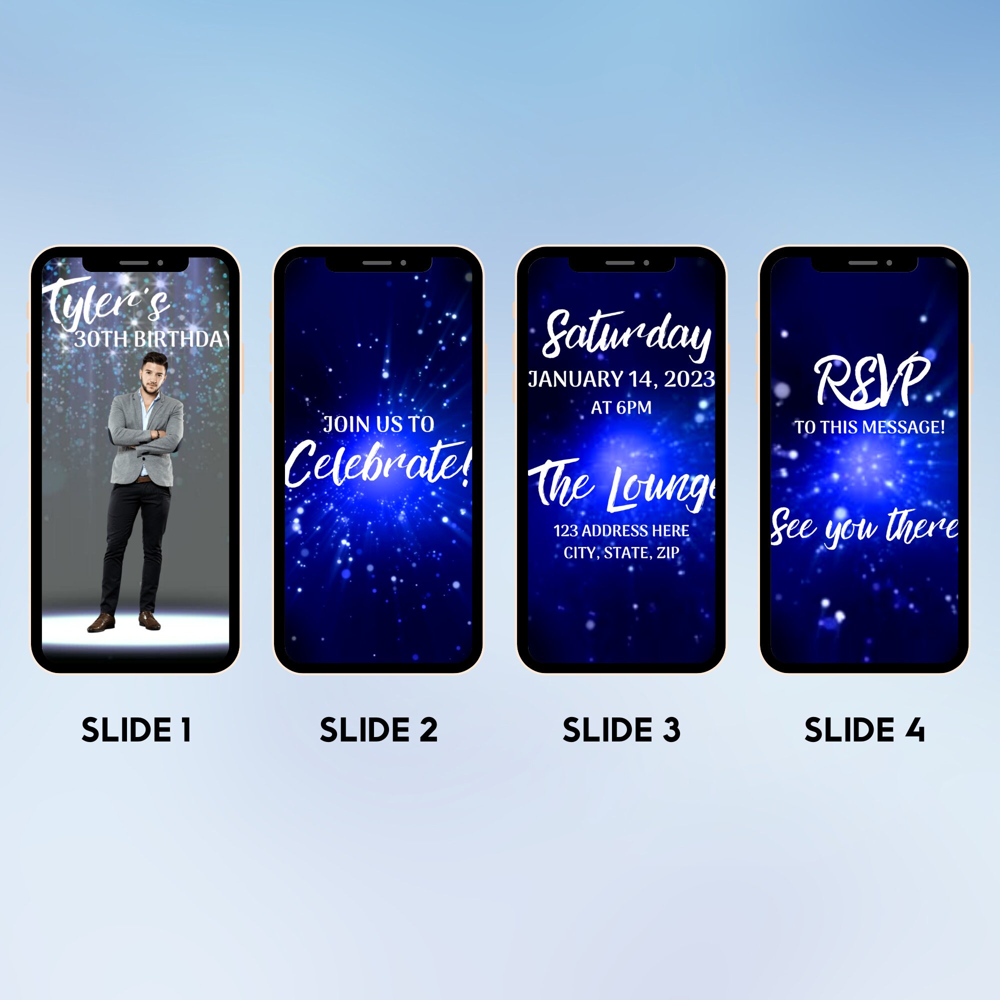 Spotlight Video Invitation, Birthday Video Invite, Any Age Invite ...