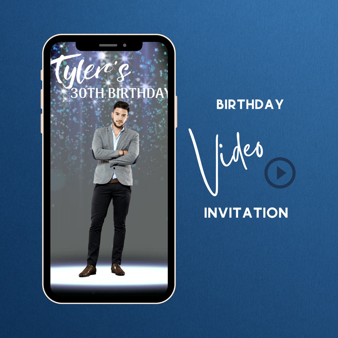 Spotlight Video Invitation, Birthday Video Invite, Any Age Invite ...