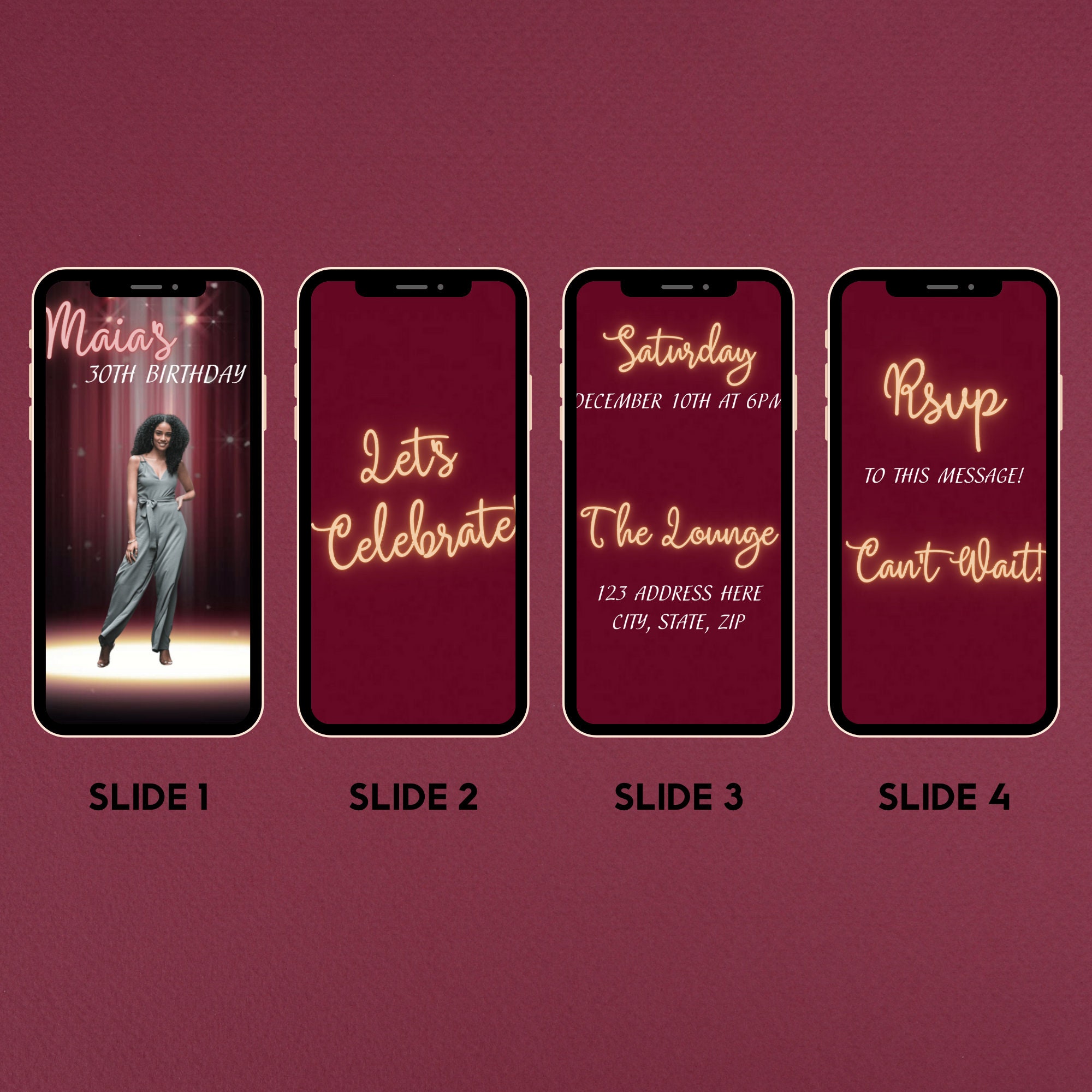 Spotlight Video Invitation, Birthday Video Invite, Any Age Invite ...