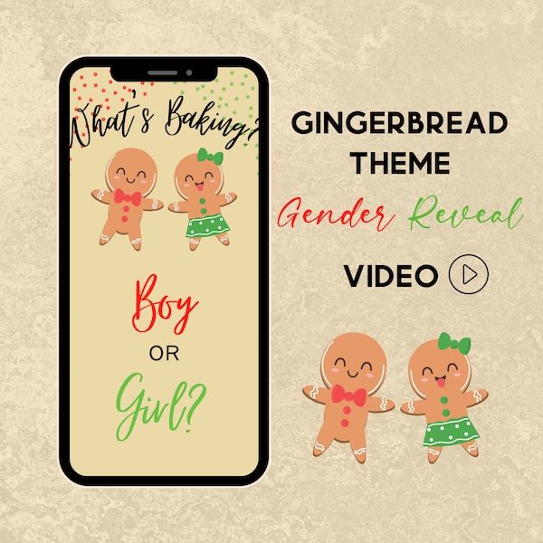 Gingerbread Gender Reveal - Etsy