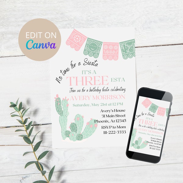 3 Esta Birthday Invitation - Etsy