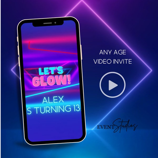 Glow Stick Party Invitation - Etsy