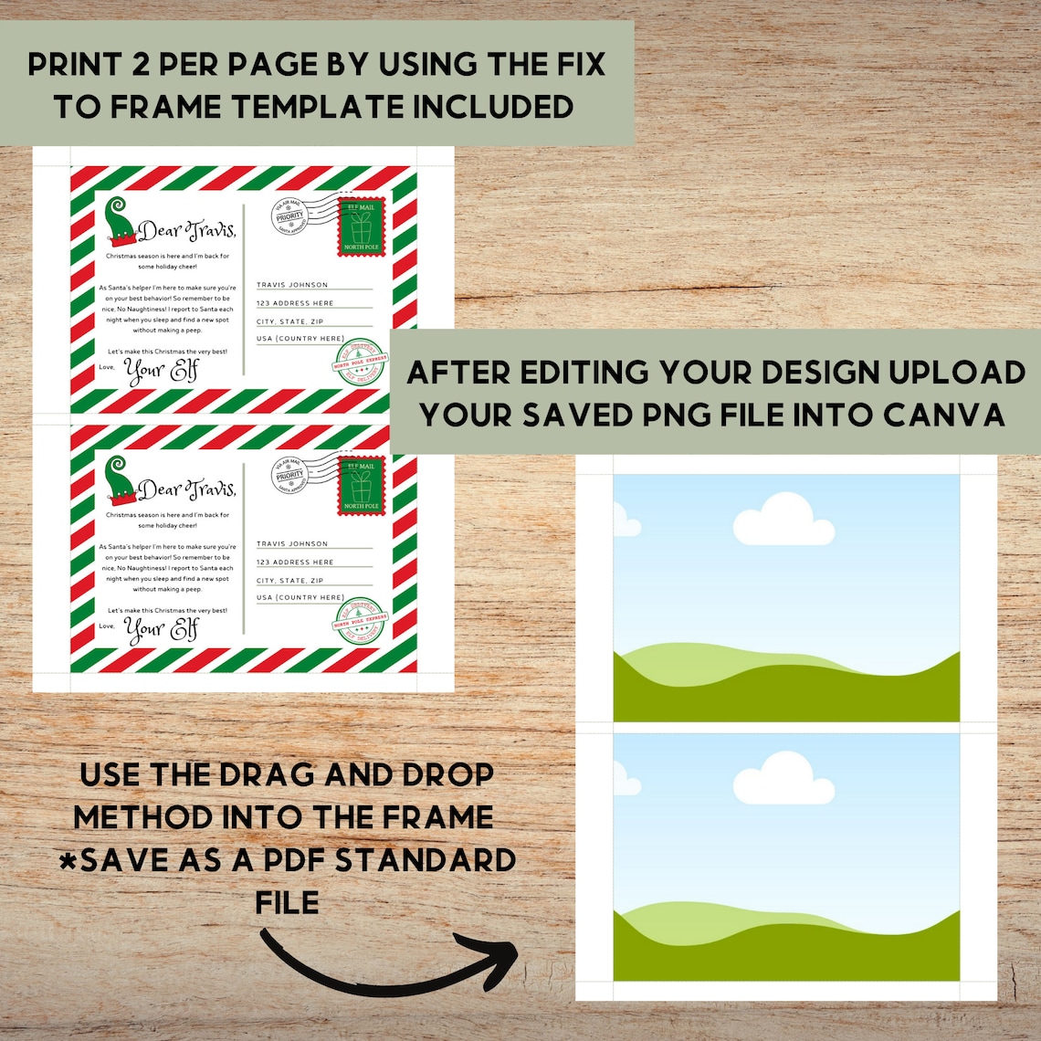 Editable Elf Arrival Postcard, Elf Postcard Template, Elf Return Note ...