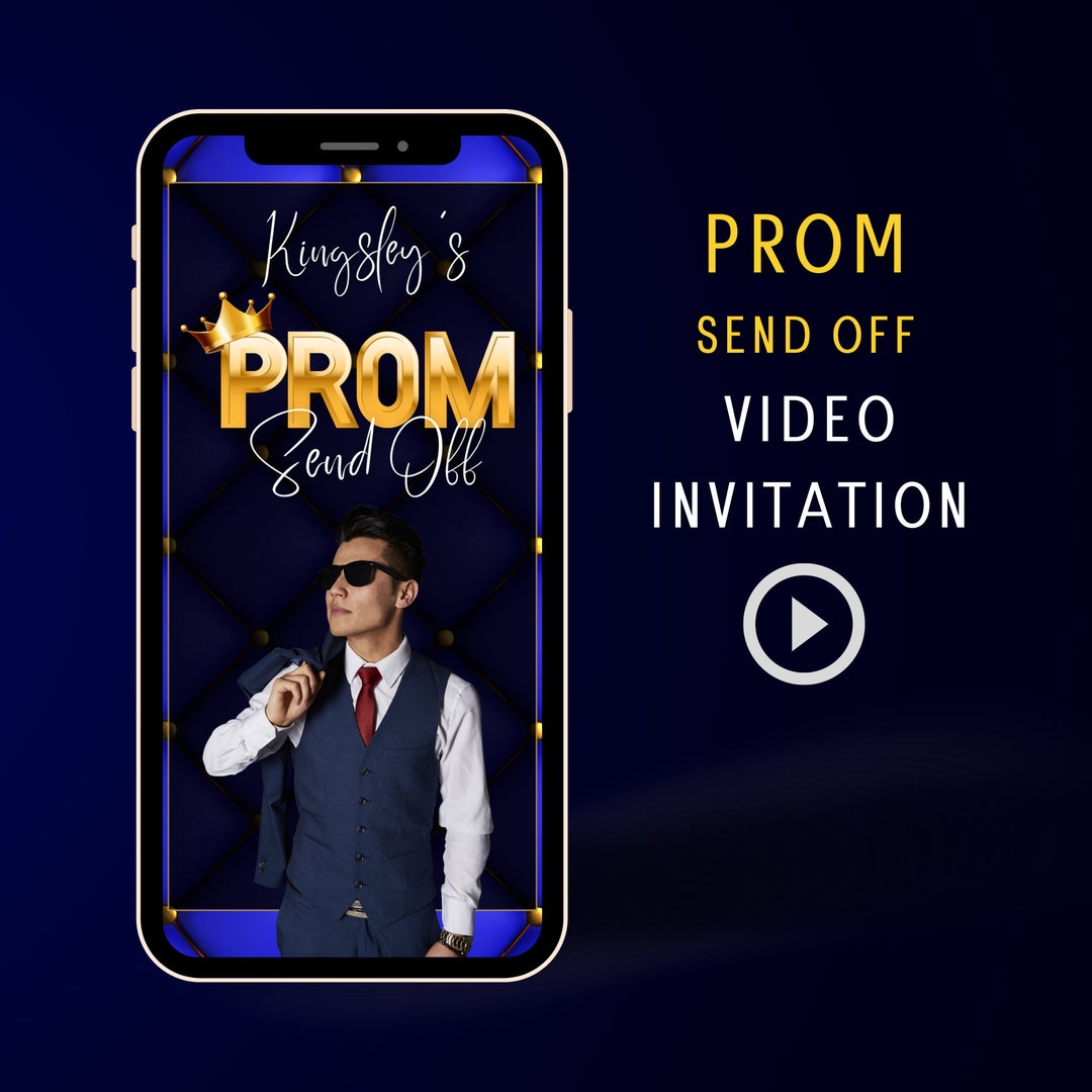 Prom Send off Video Invitation, Prom Invite, Birthday Invite ...