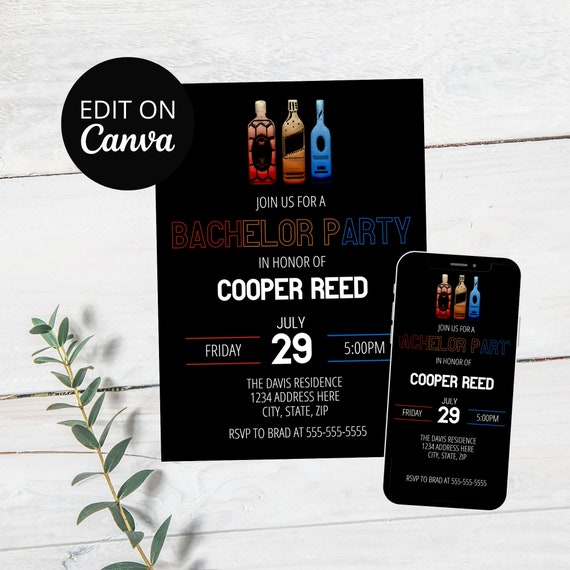 Bachelor Party Invitation Bachelor Weekend Invite Guys | Etsy