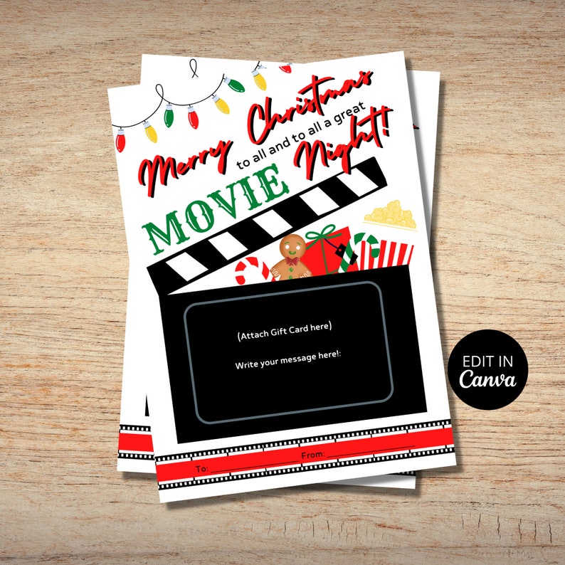 Christmas Gift Card Holder, Movie Gift Card Holder, Holiday Gift Card ...