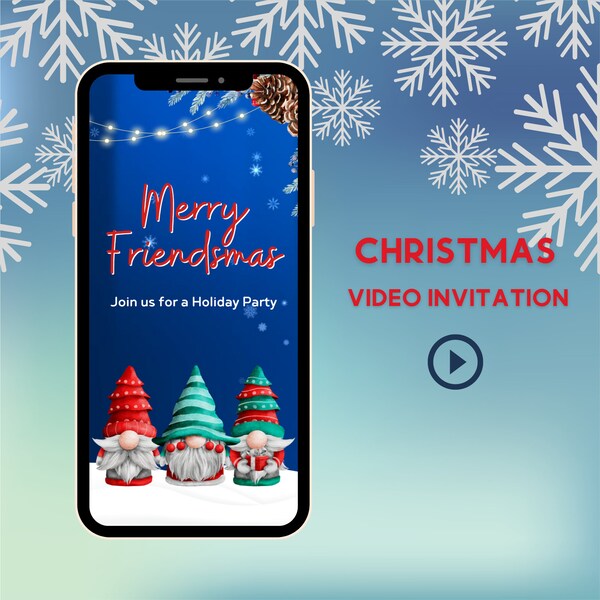 Animated Friendsmas Invitation - Etsy