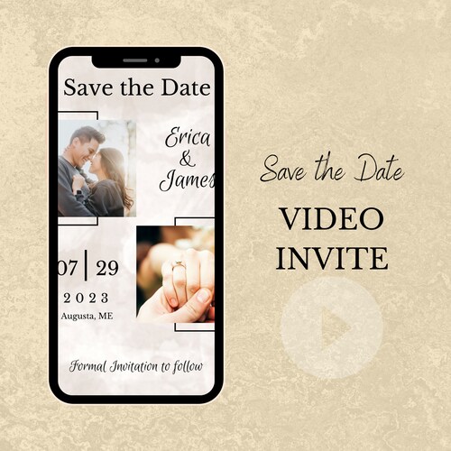 Animated Save the Date Wedding Video Digital Save the Date - Etsy