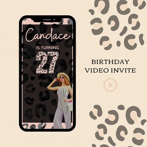 Animal Print Animated Birthday Invitation, Leopard Print, Cheetah Print, Invite With Photo ...