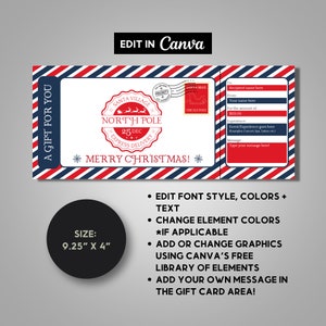 Printable Christmas Gift Certificate, Editable Gift Certificate ...