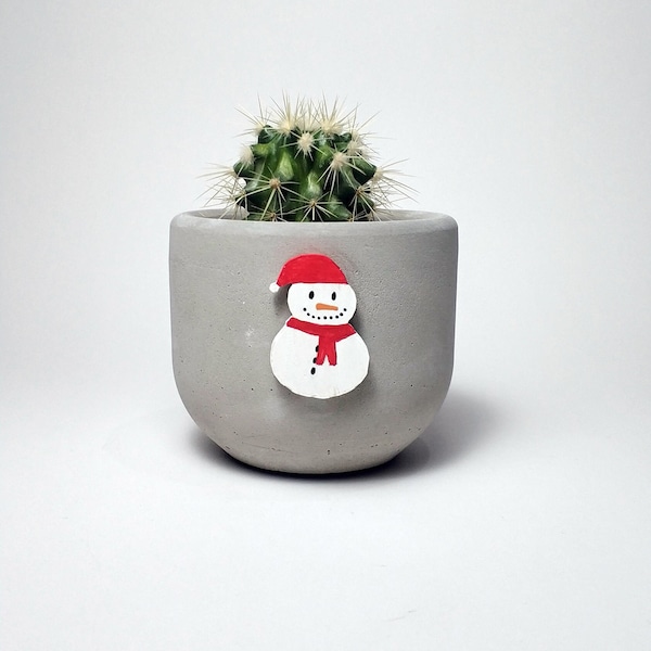 Snowman Flower Pot - Etsy