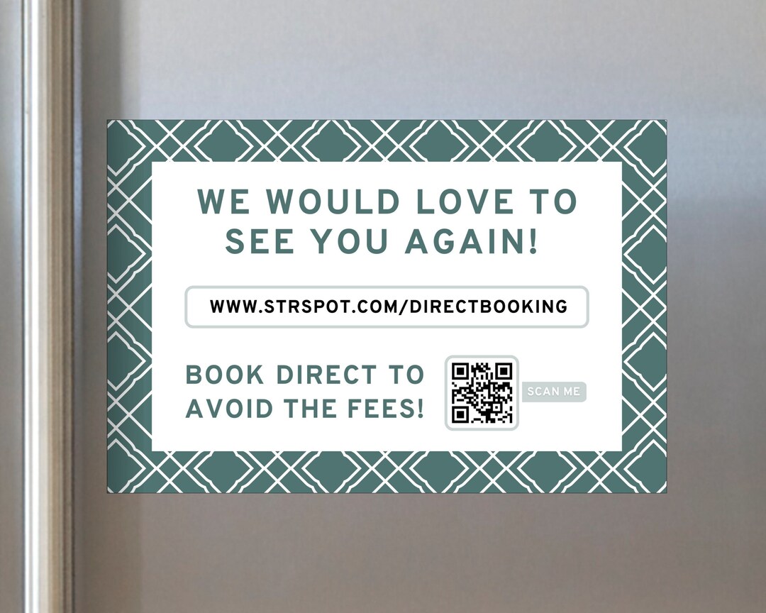 Earn More Direct Bookings QR Code Airbnb Magnets - Etsy