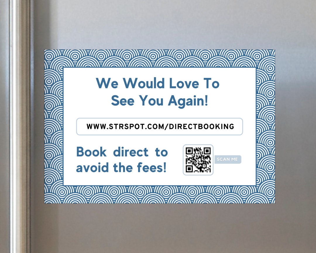 Better Direct Bookings QR Magnet for Airbnb VRBO Hosts - Etsy