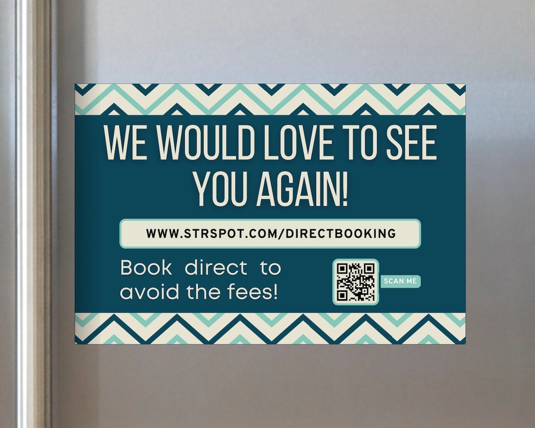 Standout Direct Bookings QR Code Magnet for Airbnb Hosts - Etsy