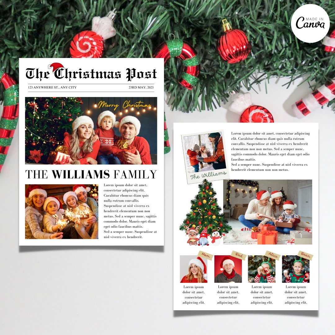 Christmas Newsletter / Year in Review Template / Year in Review ...