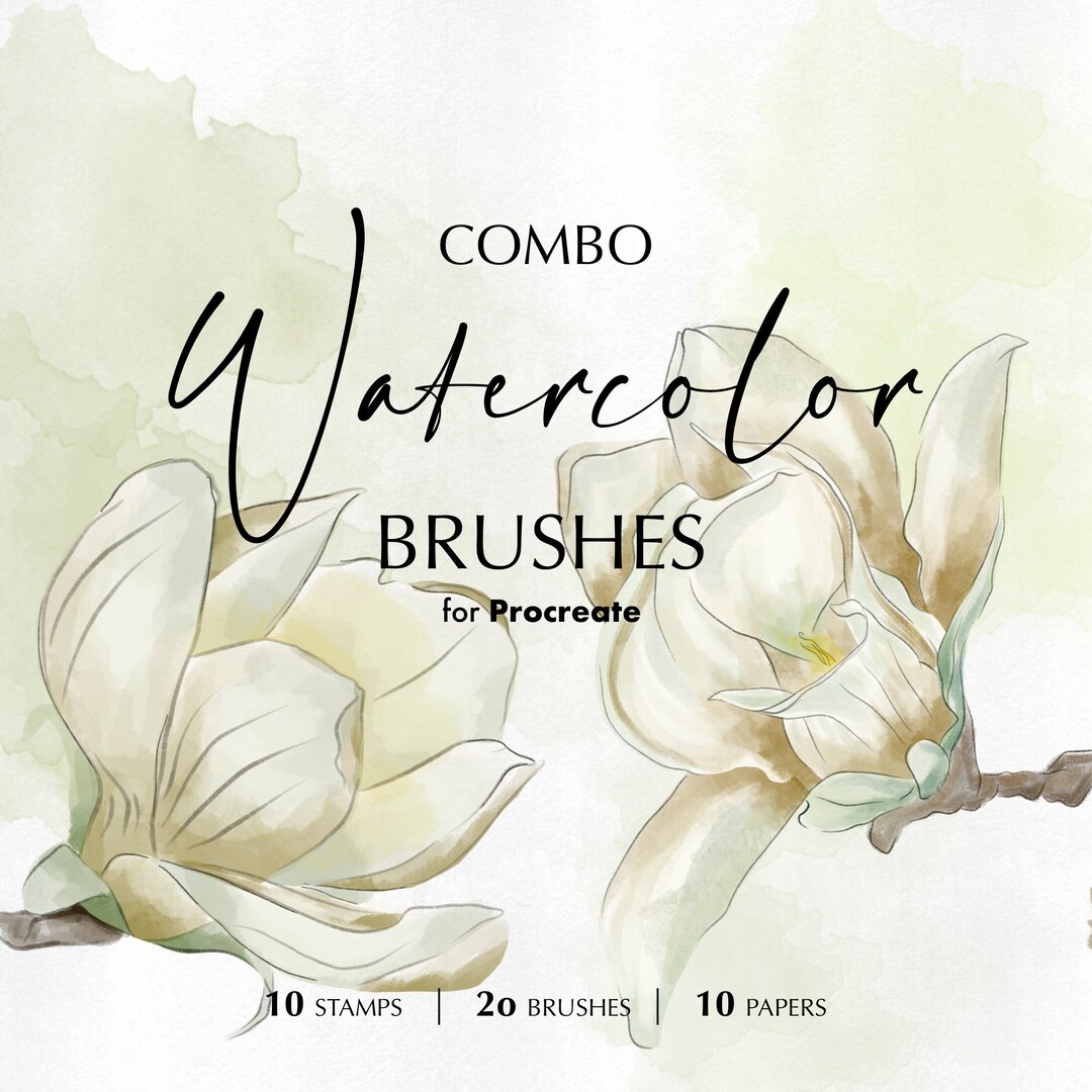 Combo Watercolor Brushes for Procreate - Etsy
