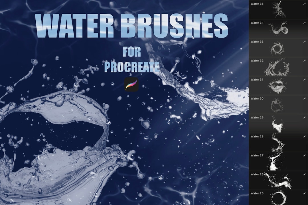 Water Brushes for Procreate - Etsy