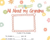 All About My Grandma Printable Mothers Day Gift Idea About - Etsy