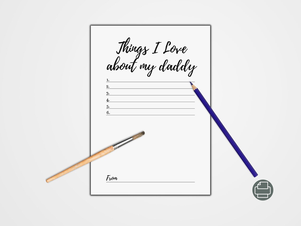 Fathers Day Handprint Keepsake Gift, Reasons I Love Daddy, Personalized ...