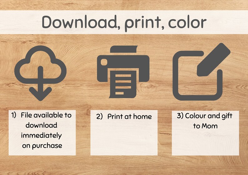 Printable Mothers Day Activity Pack~ Coloring in ~ Mother's Day ...