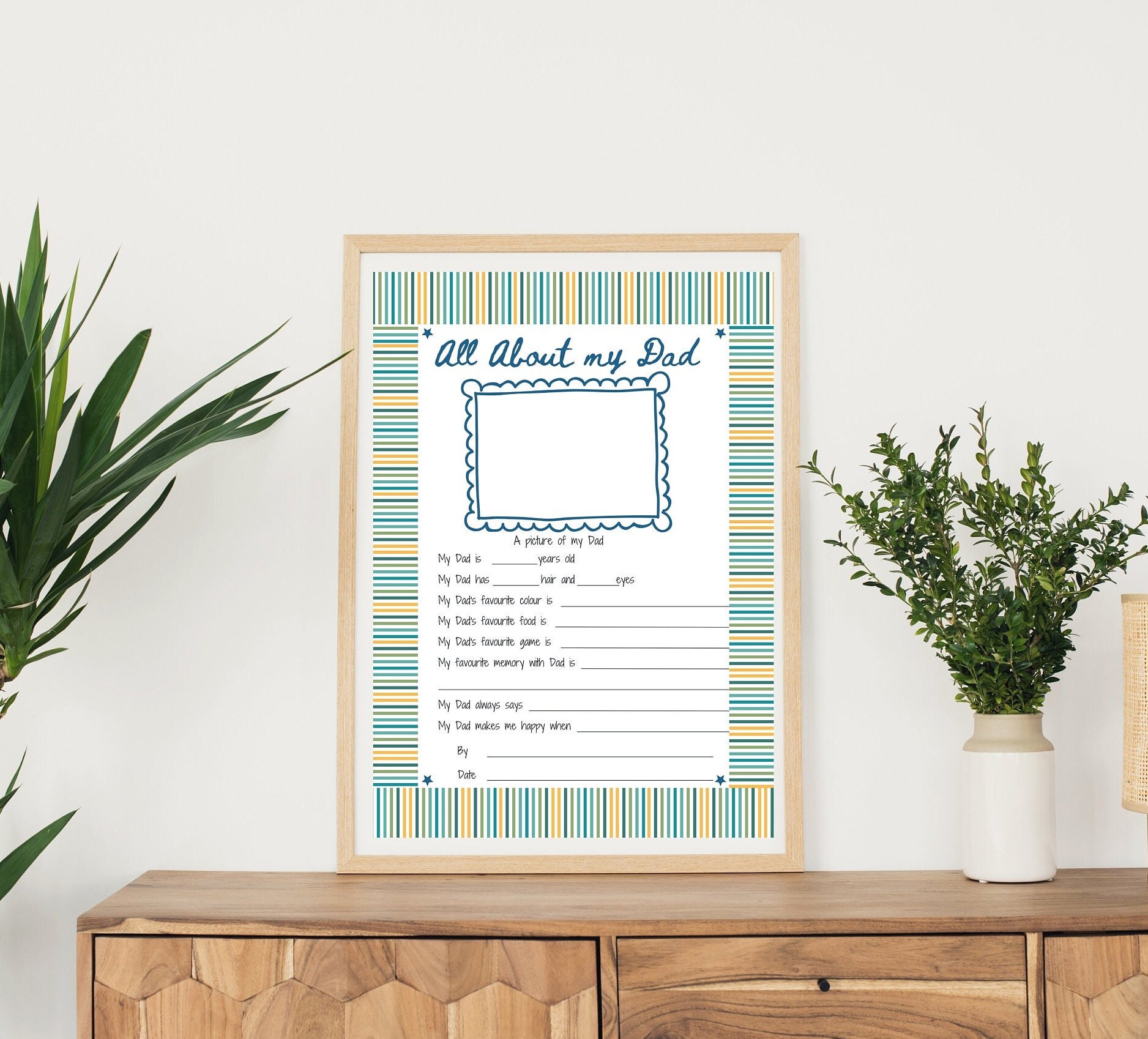 Printable Fathers Day Activity~ About My Daddy~ Idea for Fathers Day ...